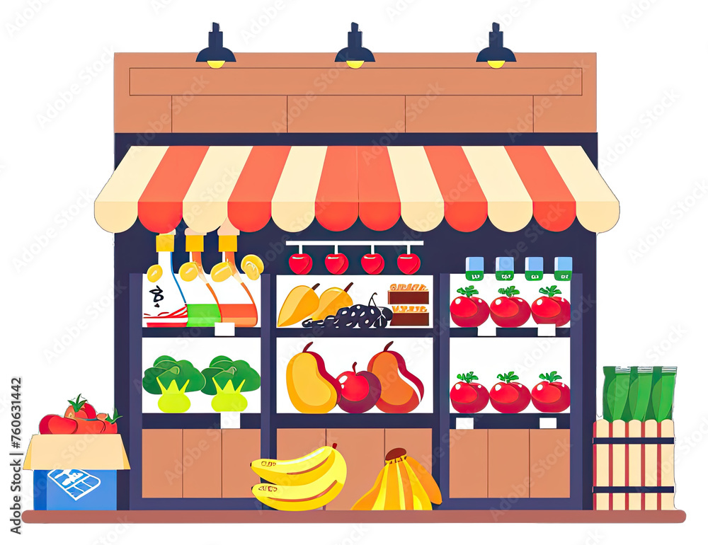 Store Planogram for Product Placement. Isolated on a Transparent ...