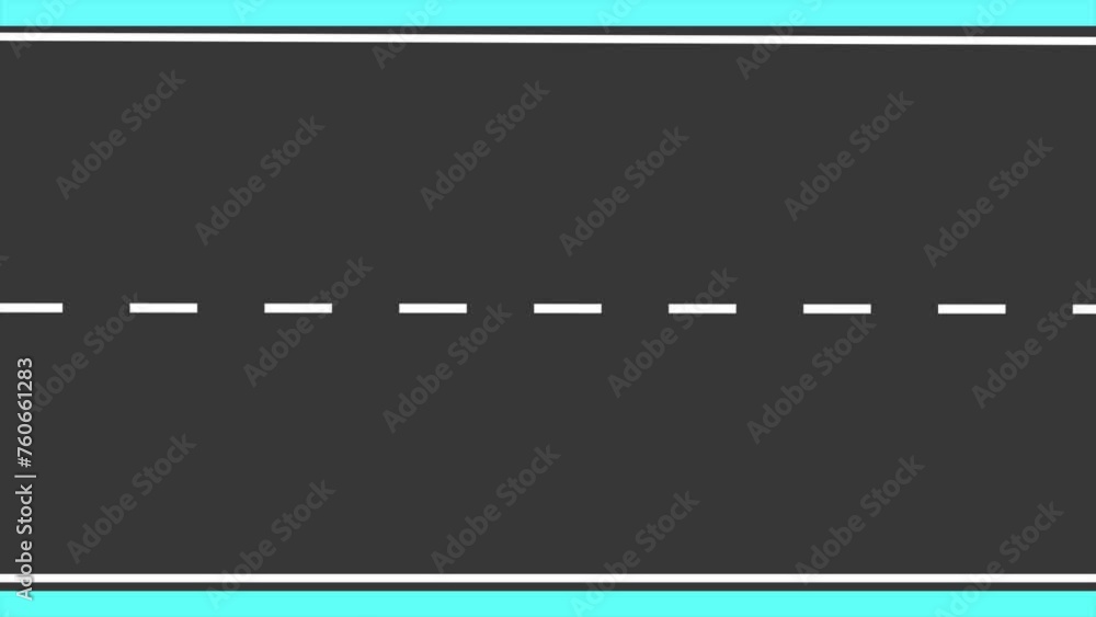 Vidéo Stock Animated highway driving concept. Moving asphalt road ...