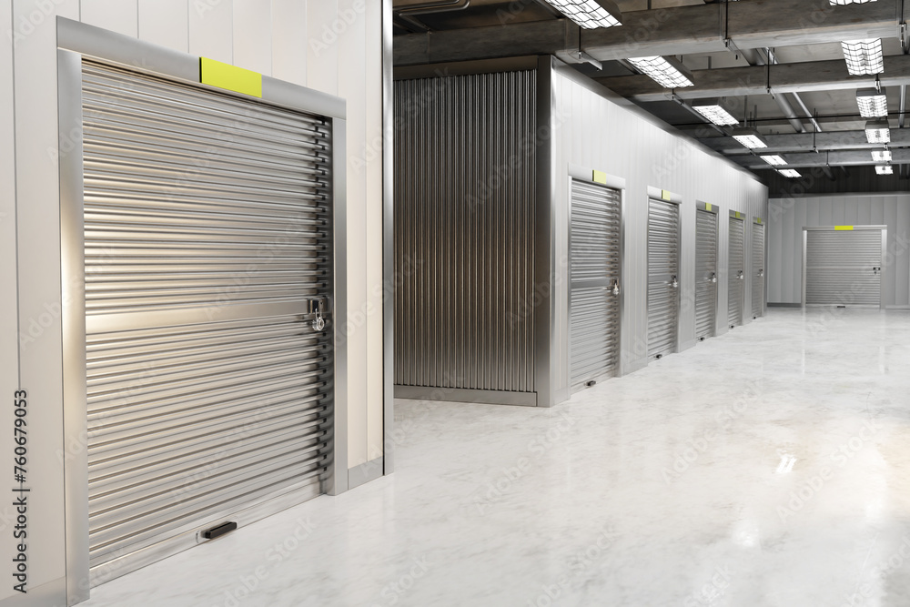 Self storage . Modern Warehouse Facility with Multiple Rolling Shutter ...
