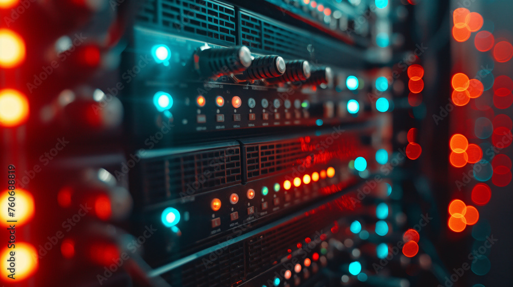 Advanced technology computer server room server rack server machine ...