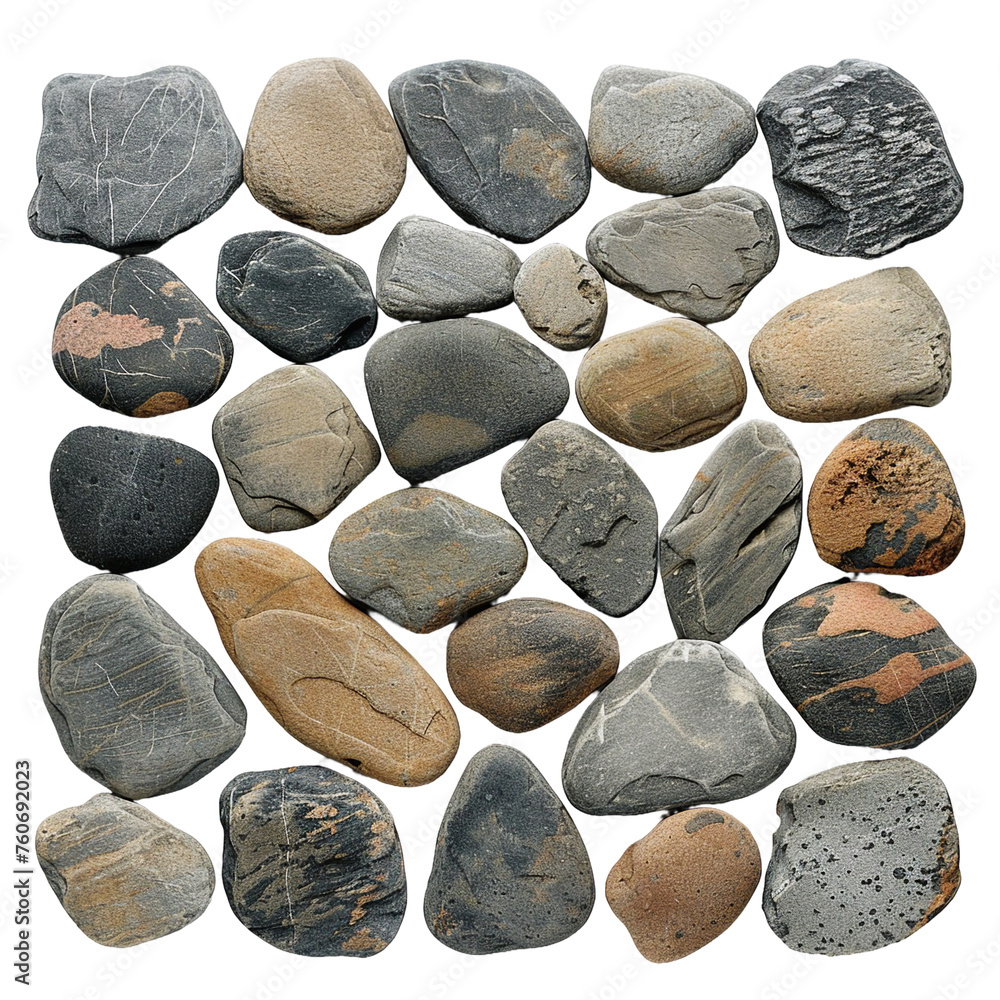 Cobblestone, transparent background, isolated image, generative AI ...