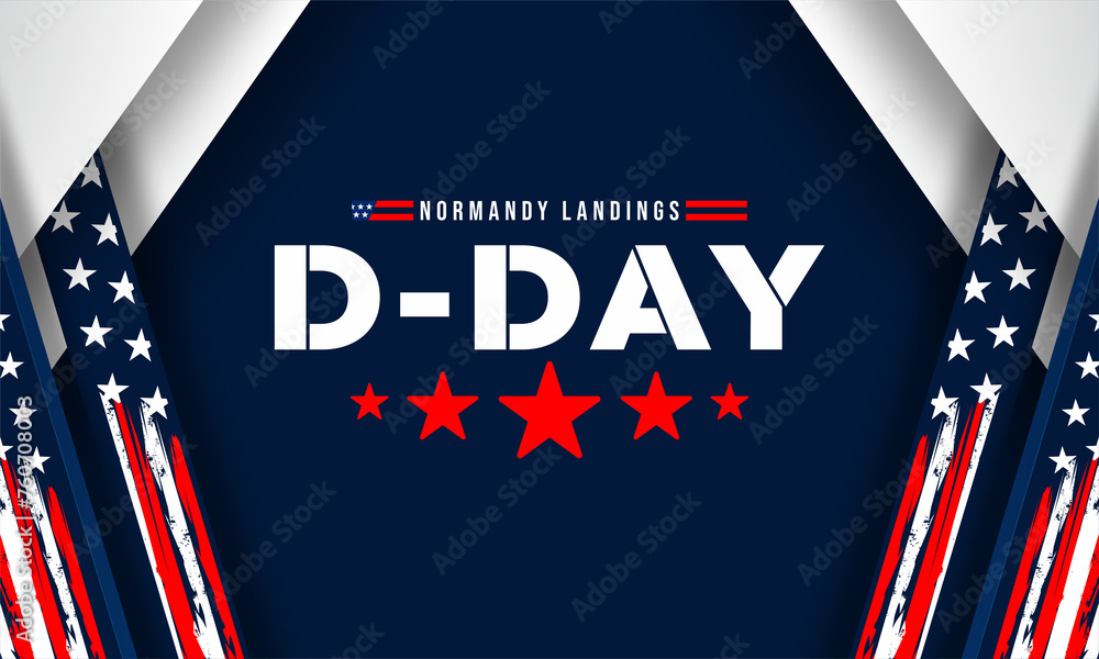 D-Day. Normandy landings concept Vector illustration. Template for ...