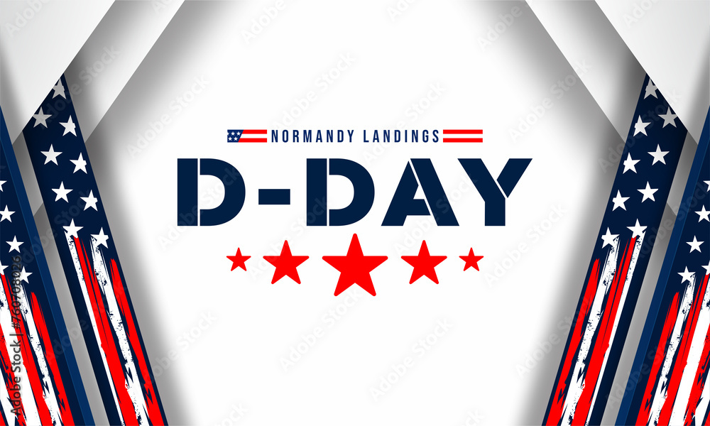 D-Day. Normandy landings concept Vector illustration. Template for ...