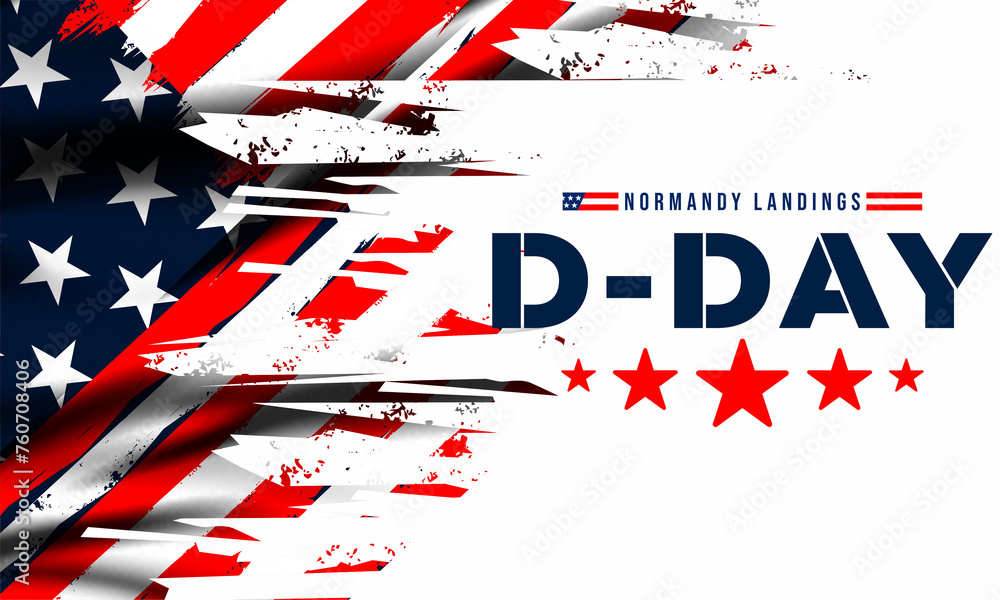 D-Day. Normandy landings concept Vector illustration. Template for ...