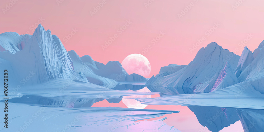 Mountain minimalistic landscape concept background design. Mountains ...