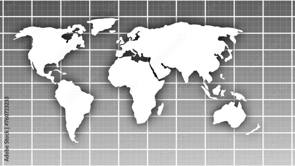 Scanning earth map animation. technology world map scanning animation ...