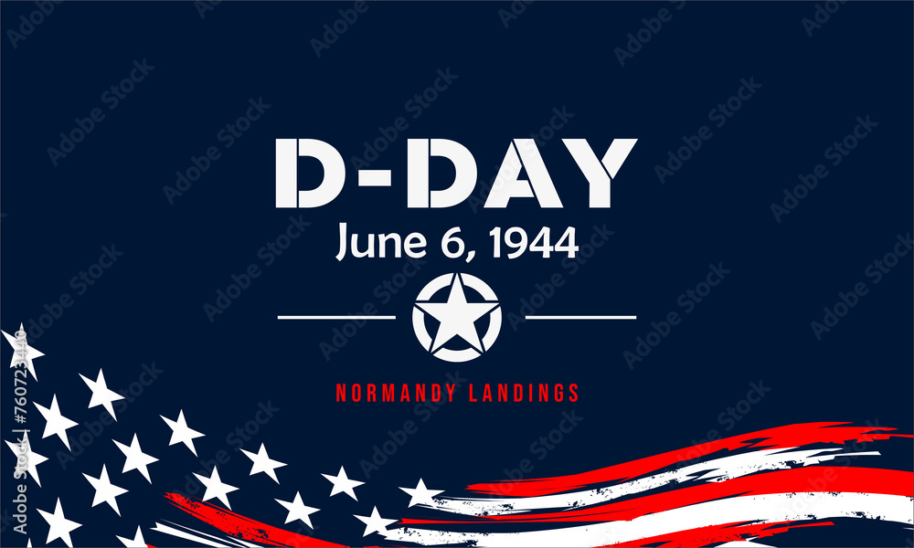 D-Day. Normandy landings concept Vector illustration. Template for ...