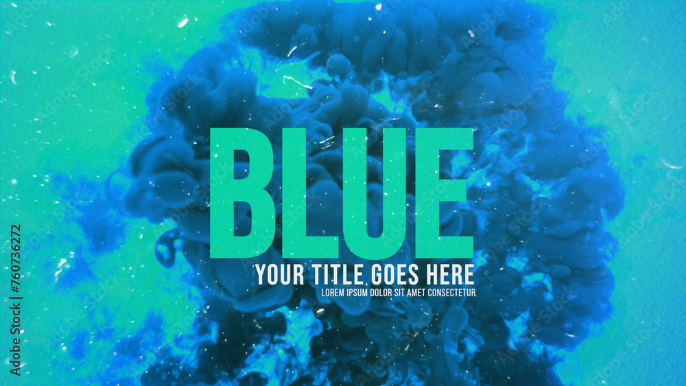 Blue Ink Titles Stock Template | Adobe Stock