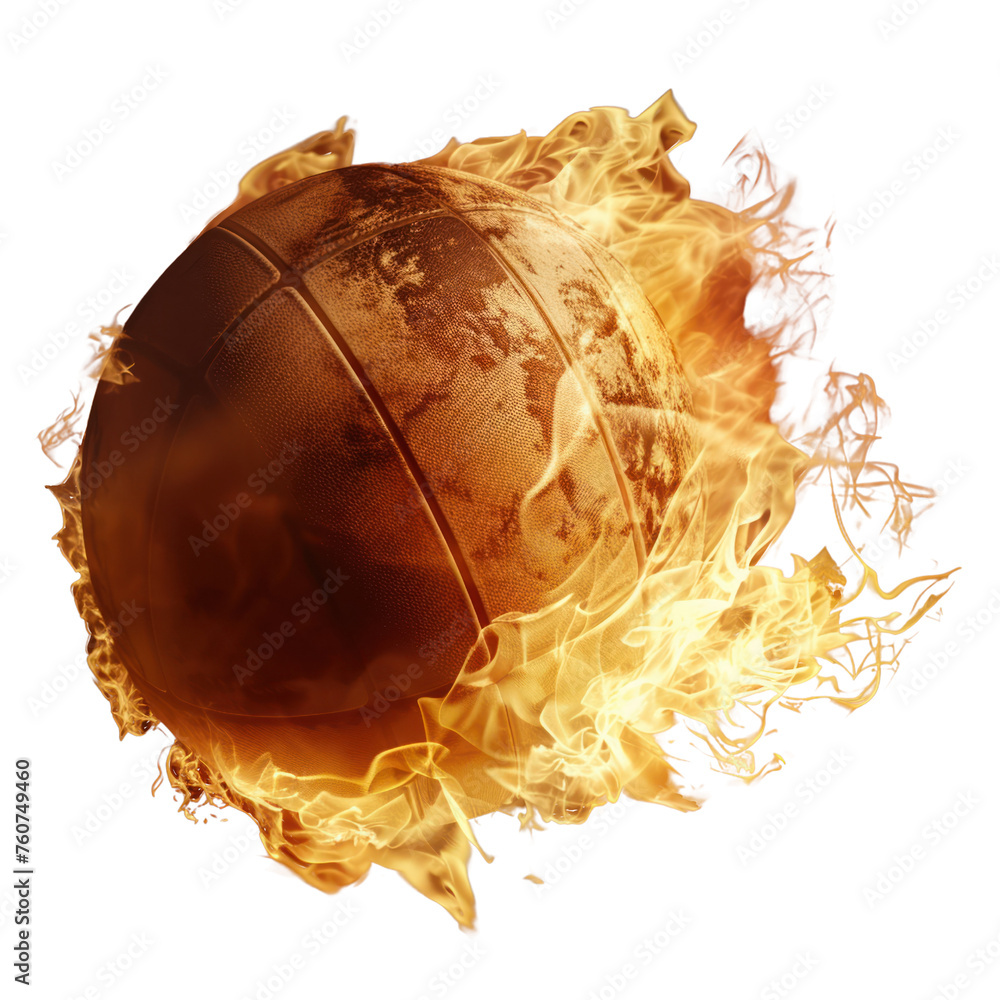 Volleyball on fire isolated on white background PNG transparent ...