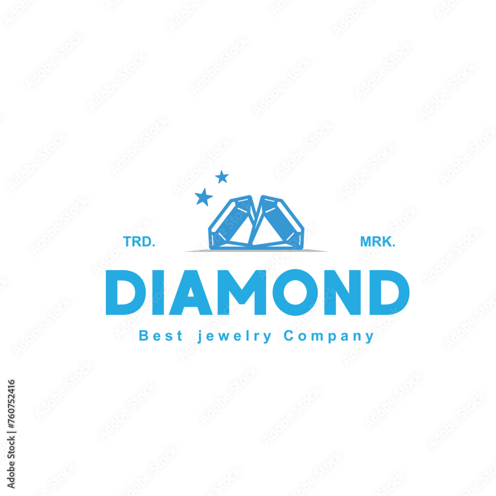 vector illustration of diamond jewelry logo icon for the trade industry ...