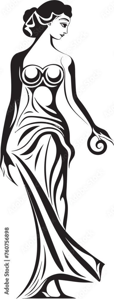 Athenas Radiance Vector Logo of Greek Goddess Olympian Opulence Iconic ...