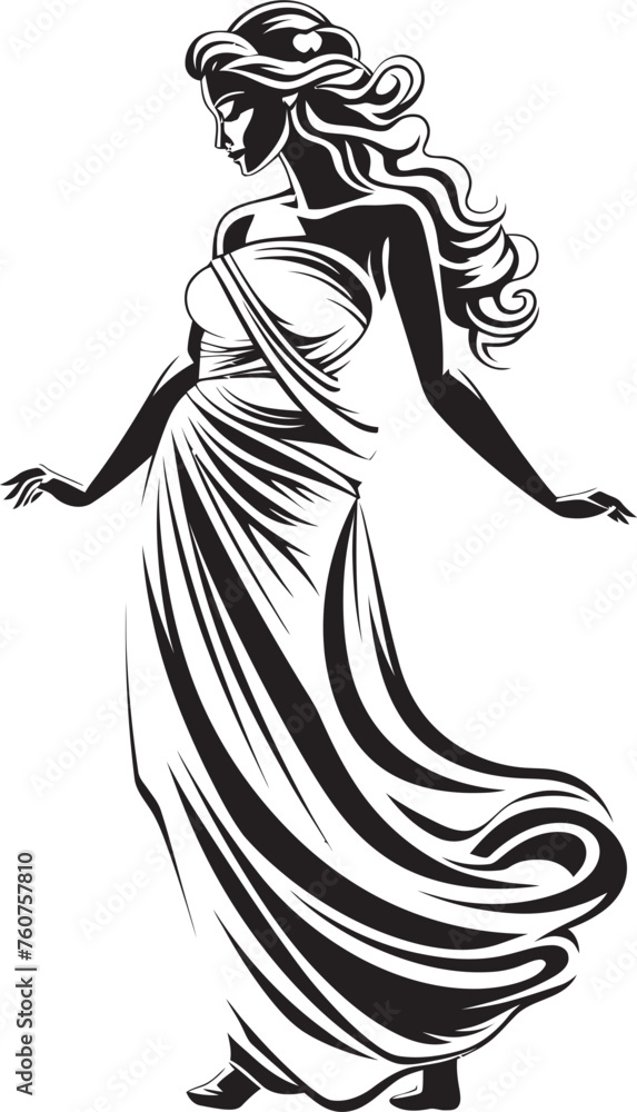 Ethereal Enchantment Vector Logo of Ancient Beauty Olympian Odyssey ...