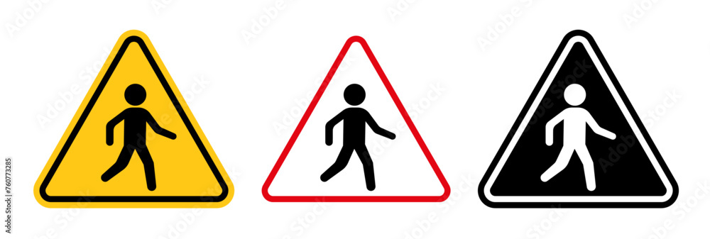 Pupil Safety Traffic Sign. School Area Crossing Alert. Children ...