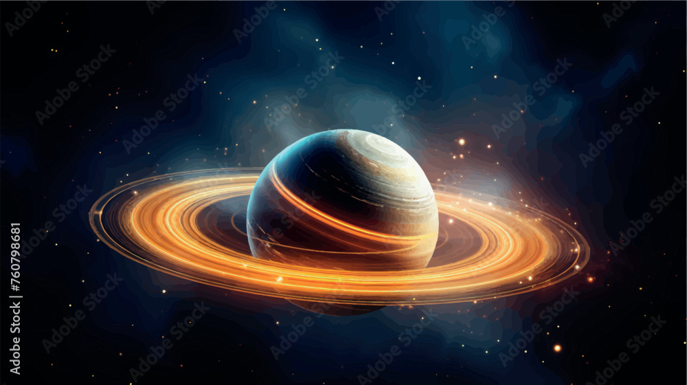 Poster Planet saturn in space realistic illustration – Wall Art | UkPosters