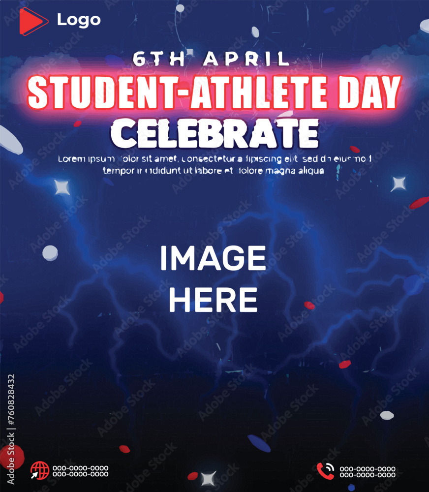 National student athlete day celebration with instagram and facebook ...