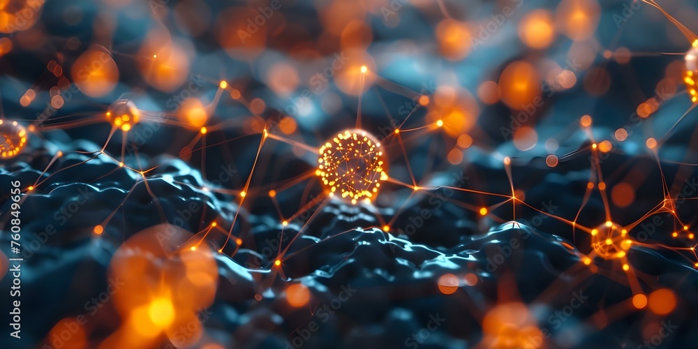 Innovative digital abstract neural network process with interconnected ...