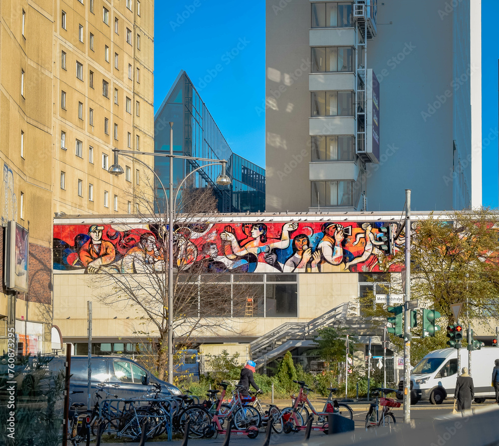 Berlin, Germany - December 17, 2023: The Press cafe and newly exposed ...
