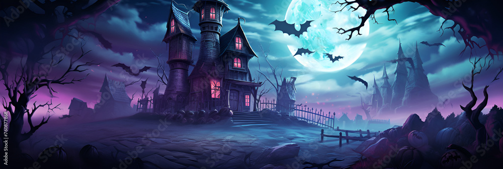 Scary halloween background, quintessential spooky atmosphere, haunted ...
