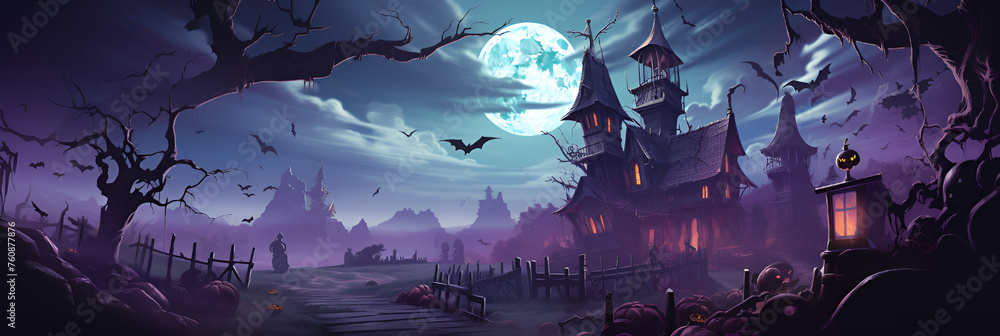 Scary halloween background, quintessential spooky atmosphere, haunted ...