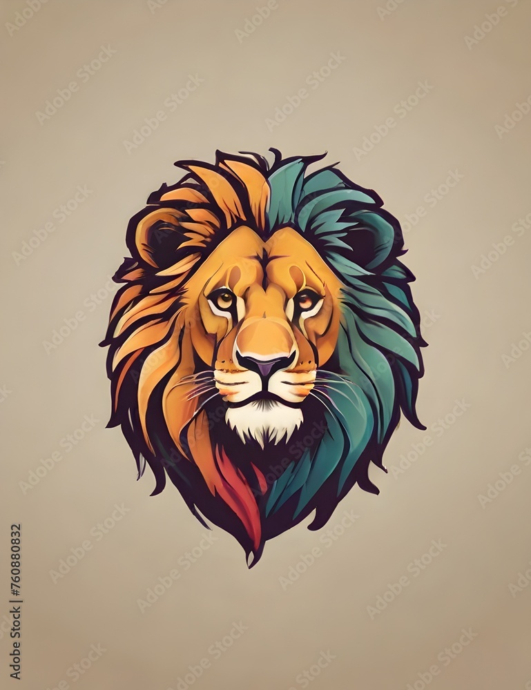 lion illustration, lion head vector, lion head logo, lion logo, lion ...