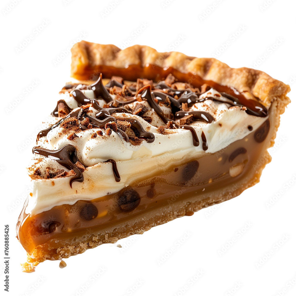 piece of banoffee pie cartoon illustration isolated on transparent ...