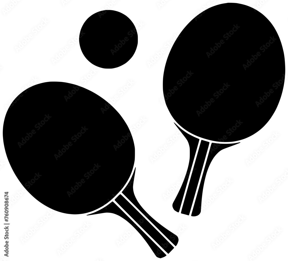 sport illustration racket silhouette ball logo equipment icon play ...