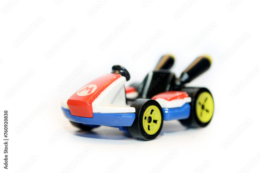 Mario Kart. Racing car of the famous Mario Bros. character. Very famous ...