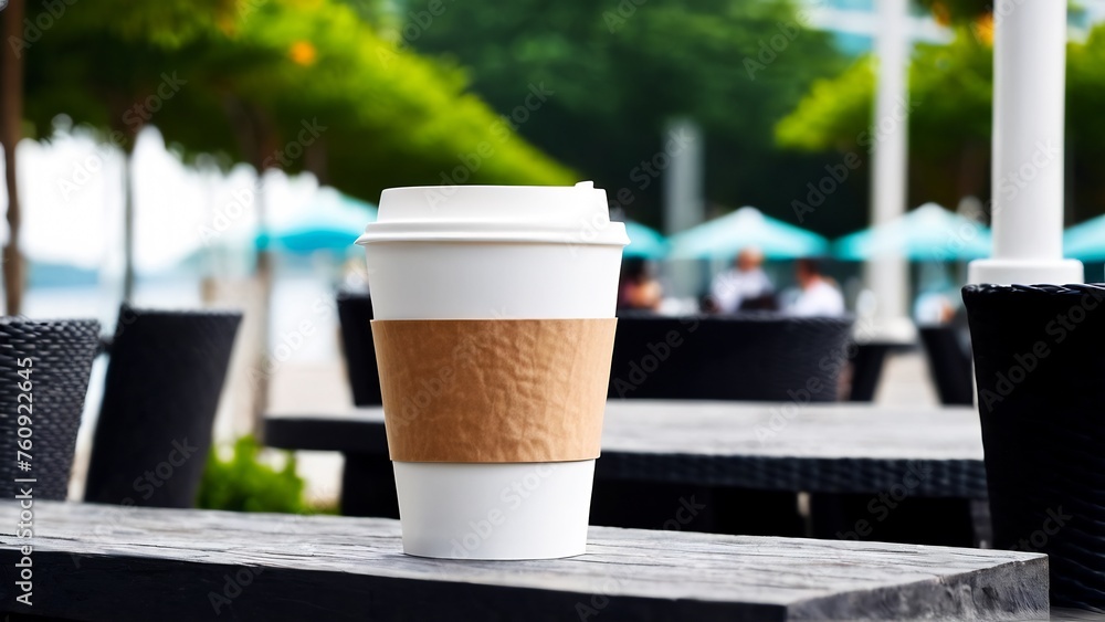 coffee cup mockup design, coffee cup mockup on coffee beans, hot coffee ...