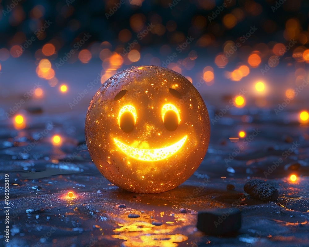 Emoji Character, Smiley Face, cheerful emoji, in a digital world, under ...