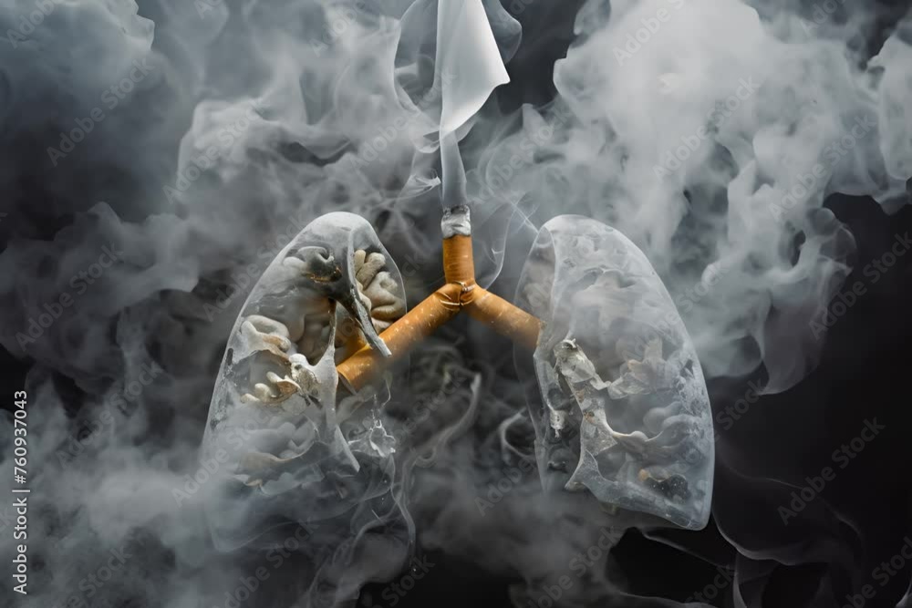 Smoking and its impact on the lungs. Highlighting the dangers of ...