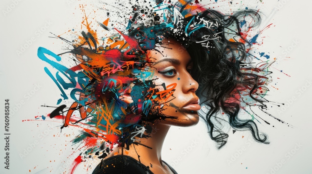 Graffiti, vibrant expression of urban culture, showcasing the ...