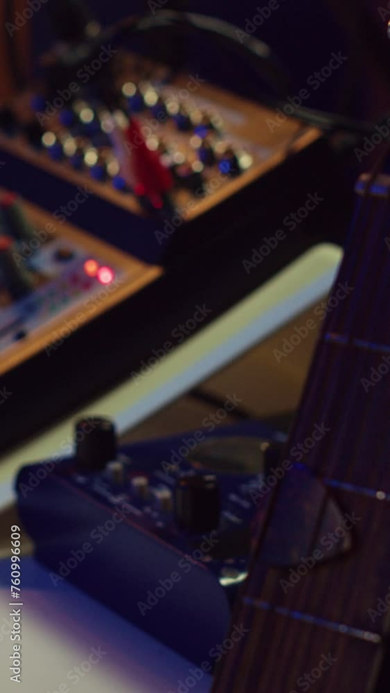 Vertical Video Electronic instruments used for mixing and recording ...