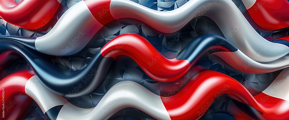 checker halftone pattern smooth curve border red blue abstract ...