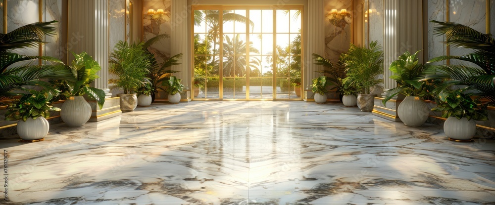 abstract blurred beautiful interior of lobby reception condominium ...