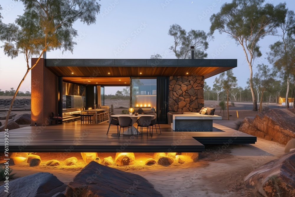 An AI-inspired oasis in the Australian outback, harmonizing high-tech ...