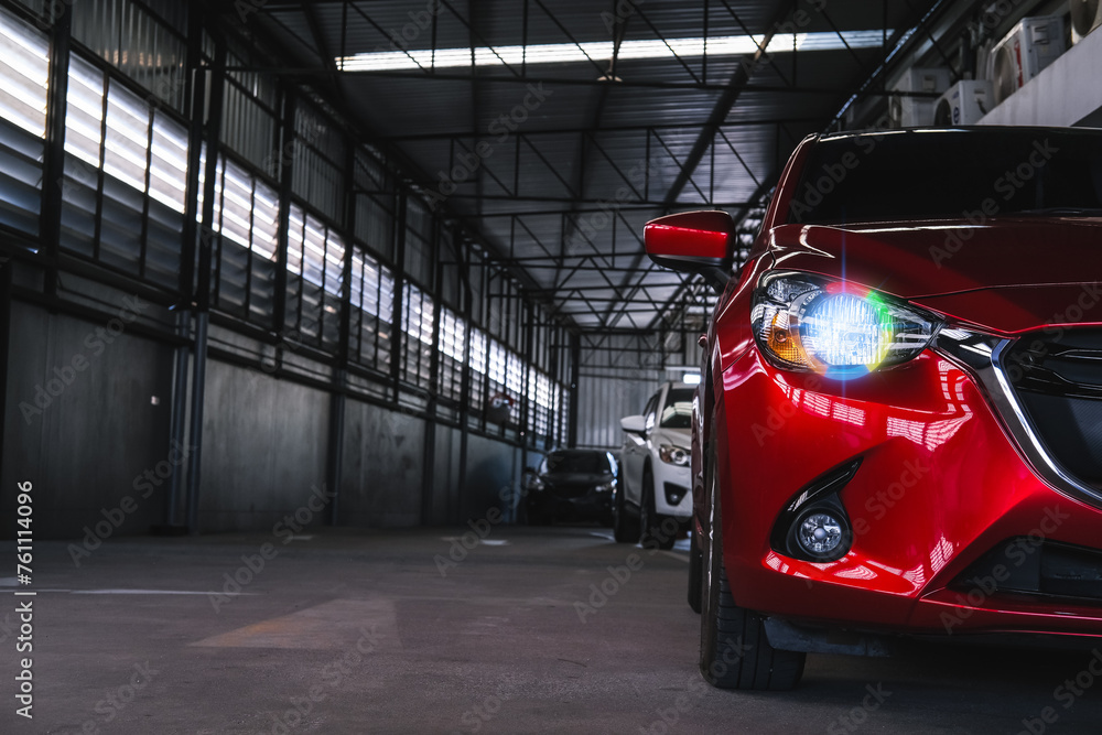 Red car body Object for service factory auto Car tail light red color ...