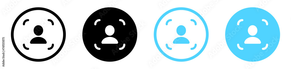 user capture icon symbol, user icon with maximize icon , resize zoom ...