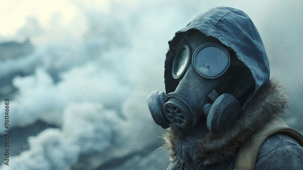 A person who looks like a robot wearing a mask Respiratory protection ...