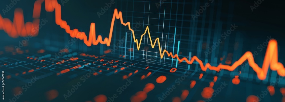 Charts showing the uptrend, background material for financial ...