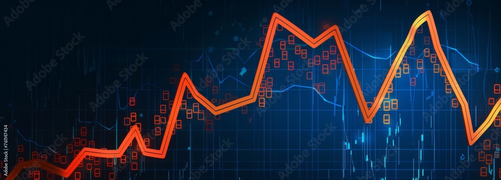 Charts showing the uptrend, background material for financial ...