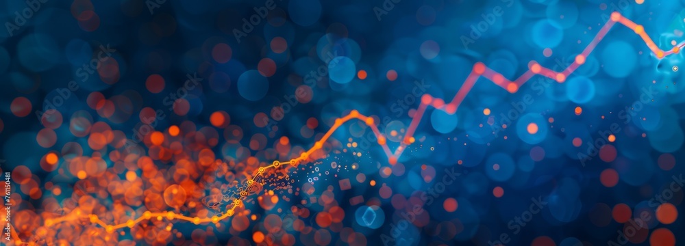 Charts showing the uptrend, background material for financial ...