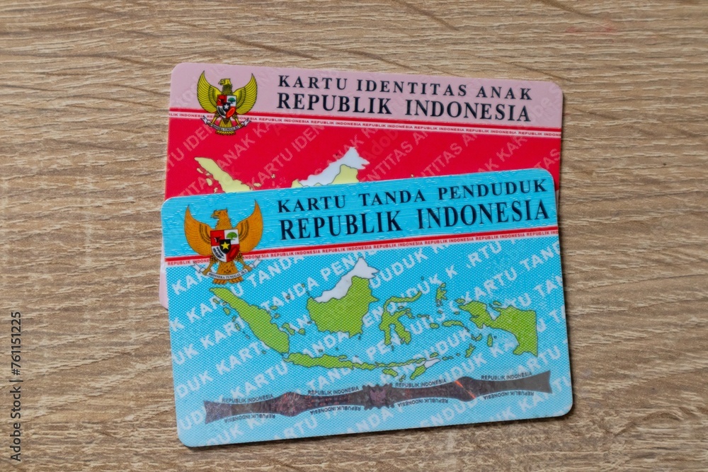 Jakarta, Indonesia - March 13, 2024: The Indonesian identity card and ...