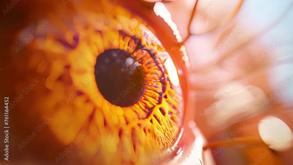A closeup of a patients eye illustrating how a digital twin can ...