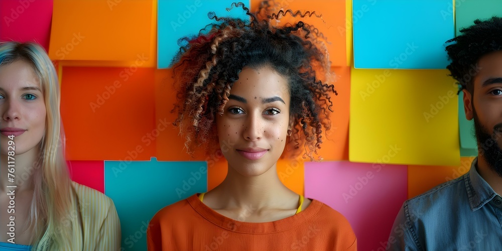 Highlighting Team Successes on a Lively Bulletin Board. Concept Office ...