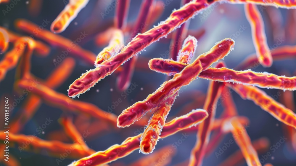 Mycobacterium tuberculosis, also known as Koch bacillus, a species of ...