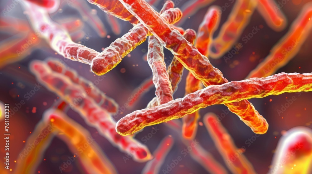 Mycobacterium tuberculosis, also known as Koch bacillus, a species of pathogenic bacteria in the ...