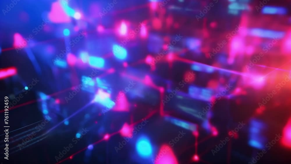A holographic event page showcasing a schedule of upcoming social media ...