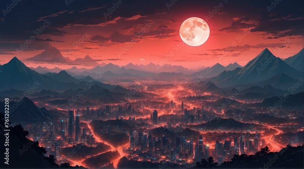 japanese theme wallpaper. red moon japanese theme wallpaper. Japanese ...