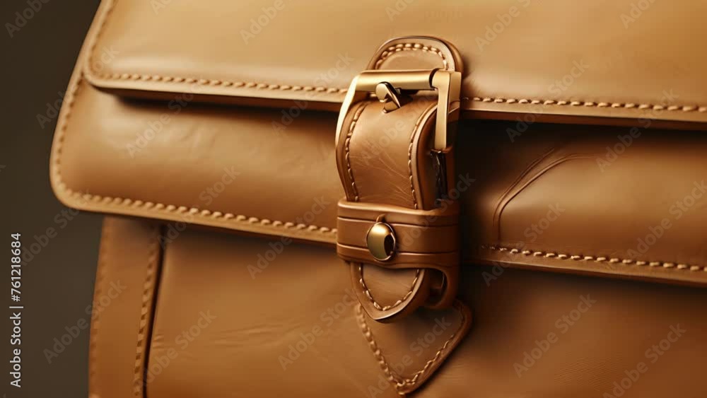 A handbag crafted from smooth buttery leather and featuring a ...