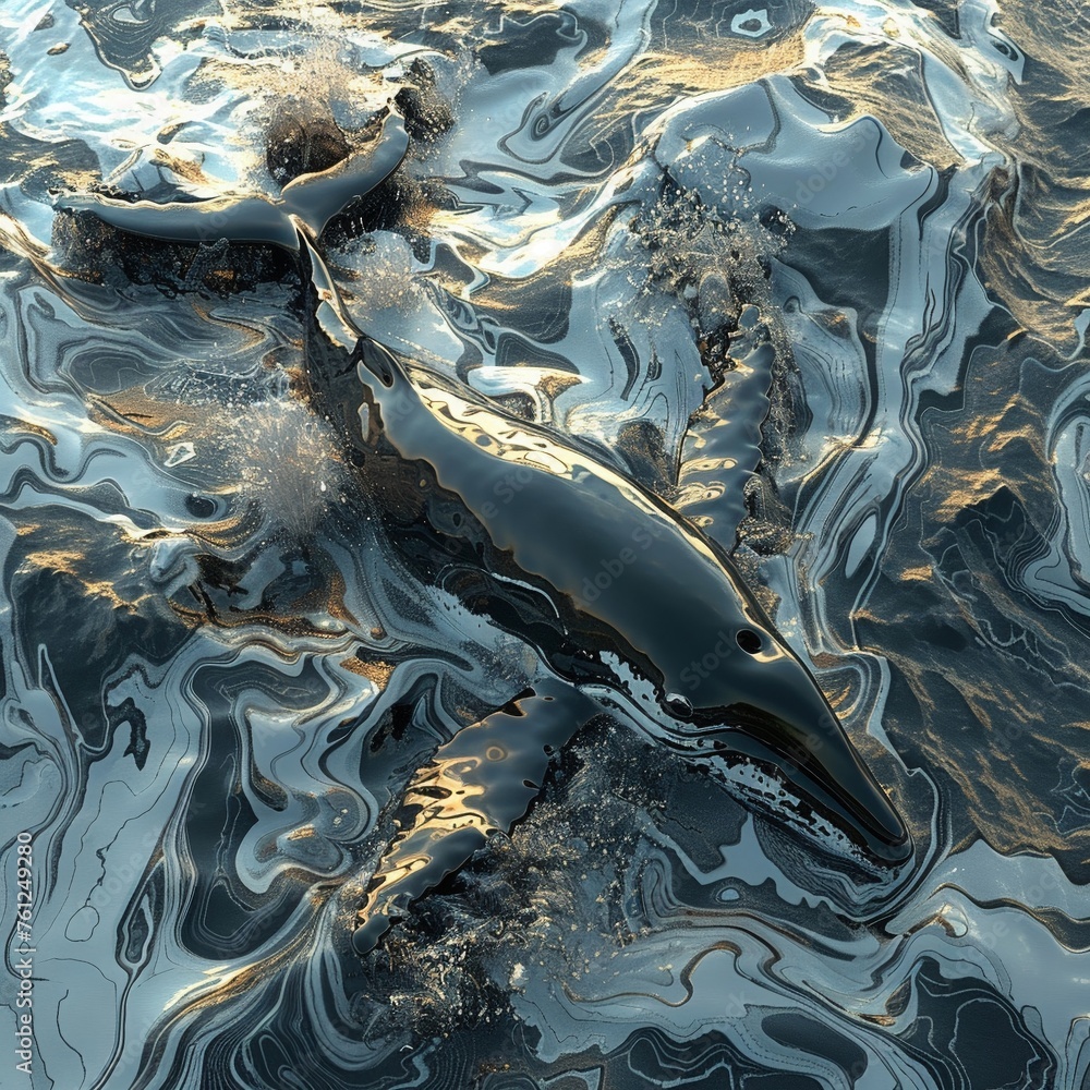 Whale, oil spill aftermath, advocating for clean oceans, technological ...